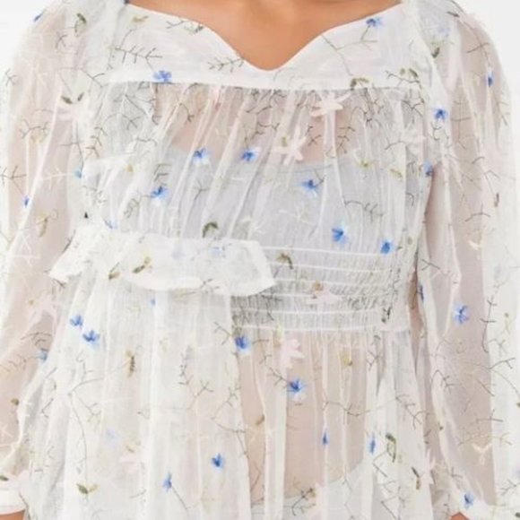 House of Sunny | Dresses | House Of Sunny Midsummer Posy Sheer Floral ...